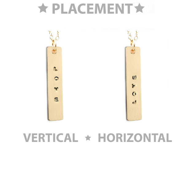 Gold Name Plate Necklace Custom Tags 1" – The Urban Smith