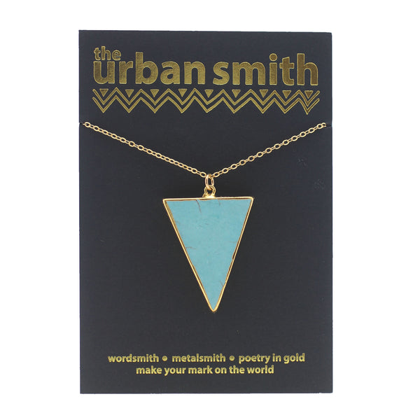 STONE TRIANGLE NECKLACE TURQUOISE – The Urban Smith